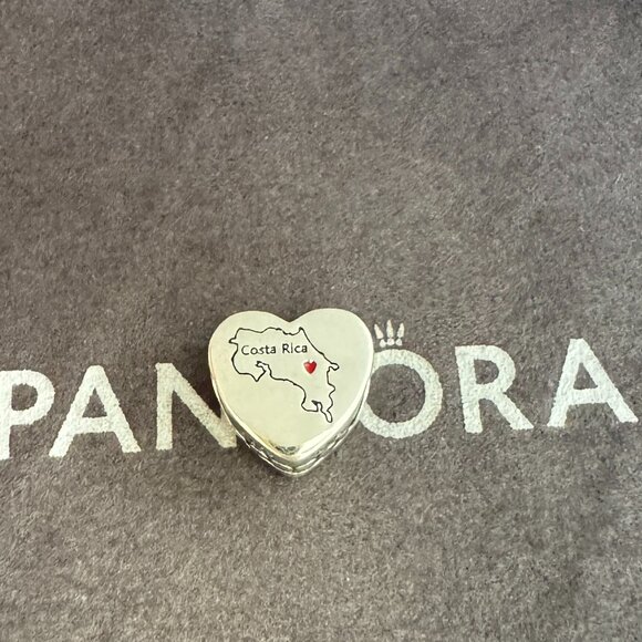 Pandora | Jewelry | Pandora Costa Rica Map Exclusive Heart Charm | Poshmark